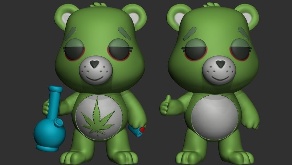 Weed Bear 3D model 3D printable | CGTrader