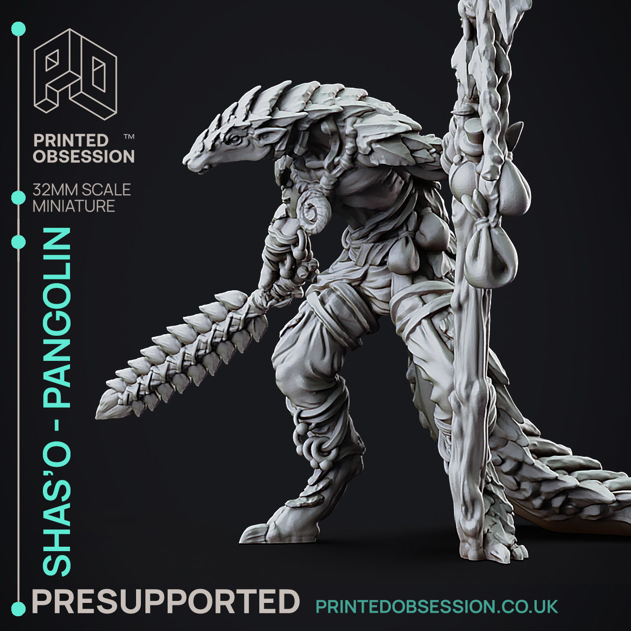 Pango Shaman - 3D Printable TTRPG - PRESUPPORTED - 32mm 3D model 3D ...