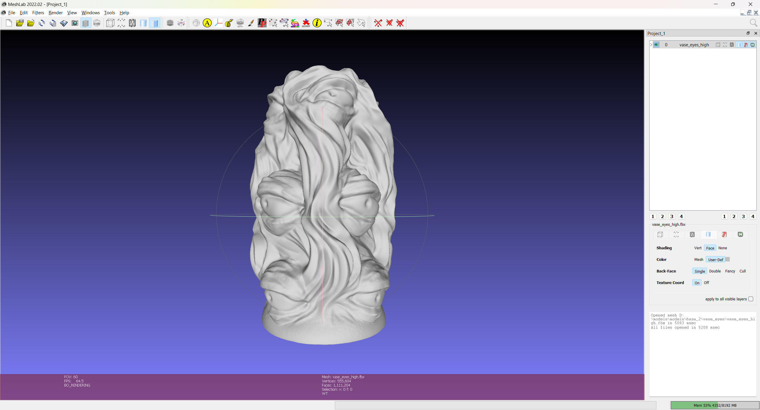 3D model Creepy vase with eyes low-poly and high-poly VR / AR / low ...