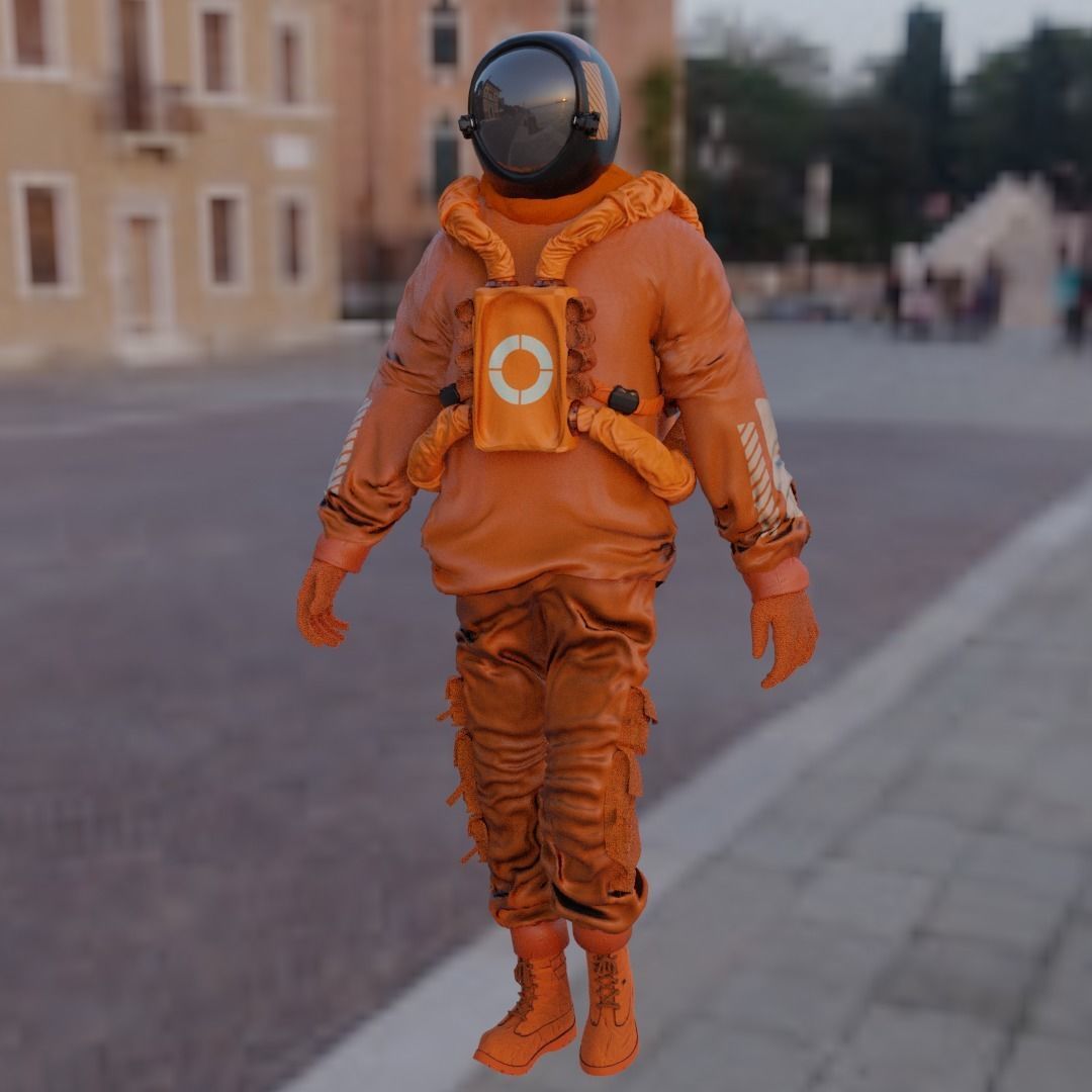 3D model Space suit - Scifi Astro Cyber VR / AR / low-poly | CGTrader
