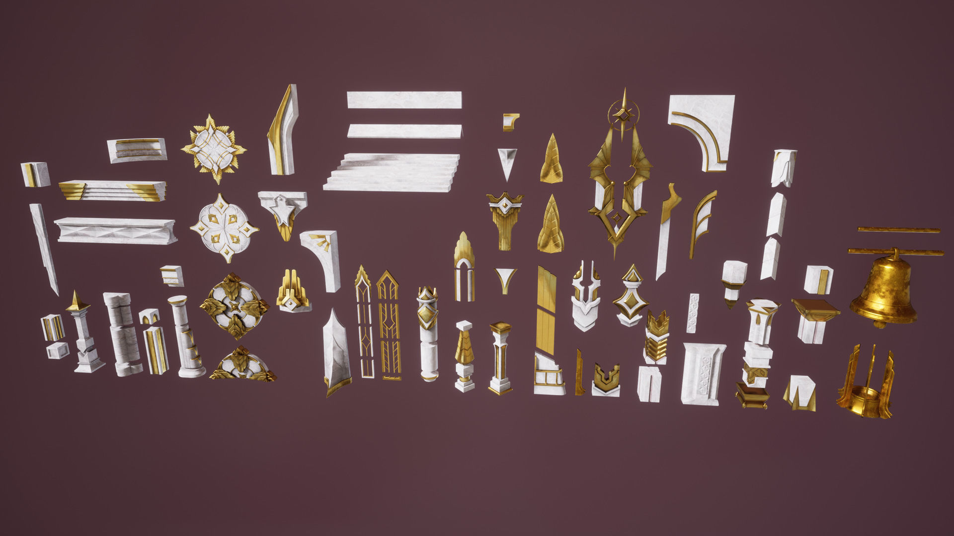 3D model White castle VR / AR / low-poly | CGTrader