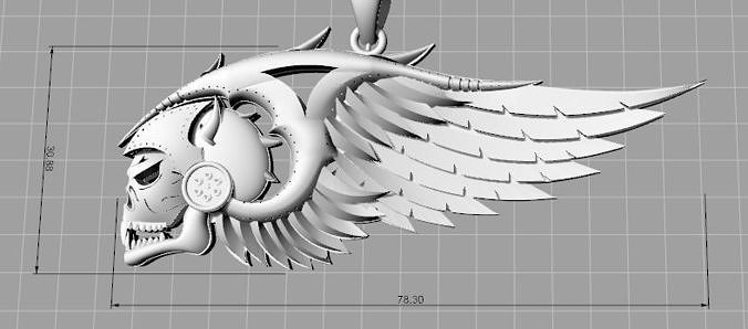 hells angel desing 3D model 3D printable | CGTrader