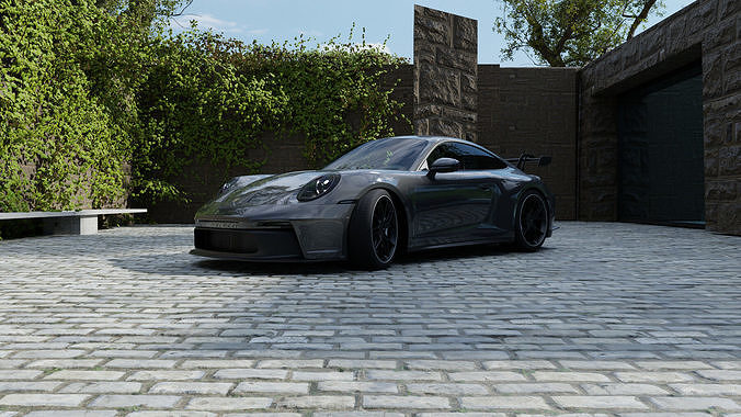 Automotive Render Scene 3D Blender File Textured 3D model | CGTrader