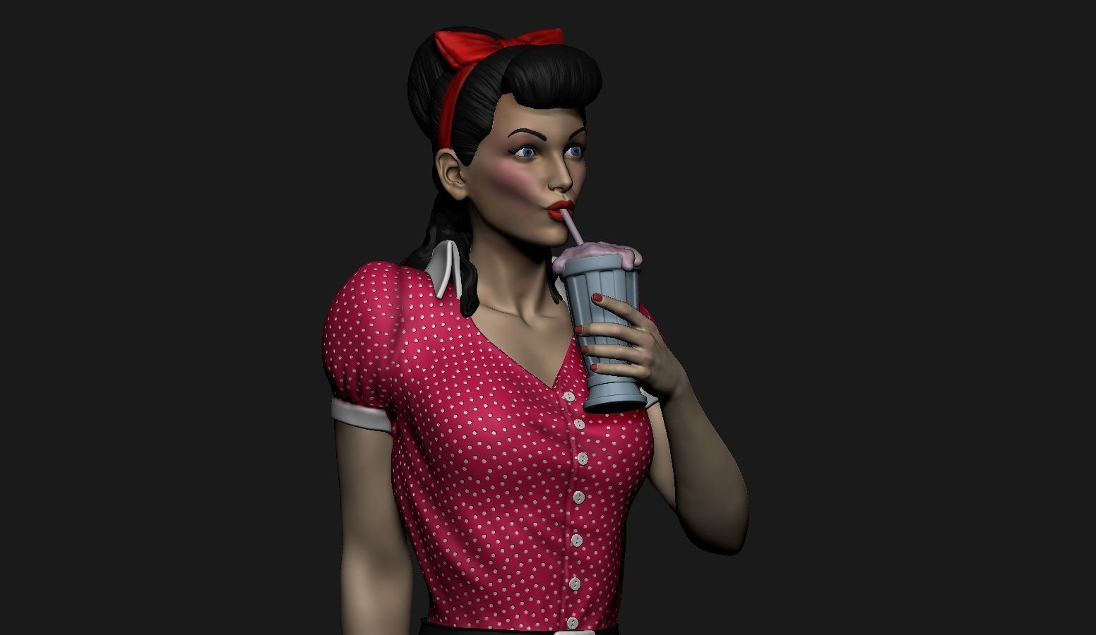PinUp - Girl 3D model 3D printable | CGTrader