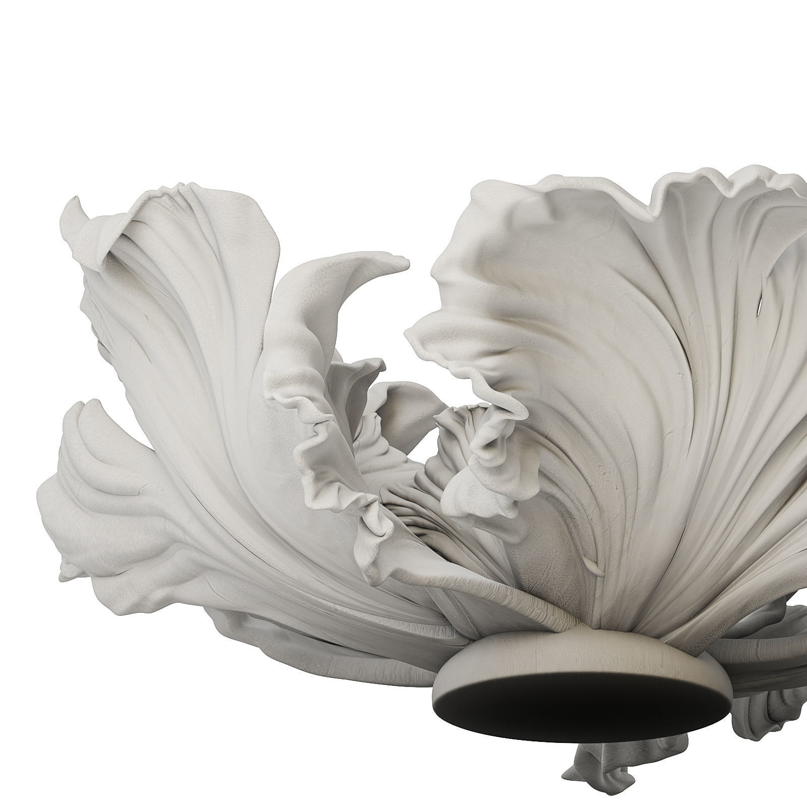 Gypsum flower 3D model | CGTrader