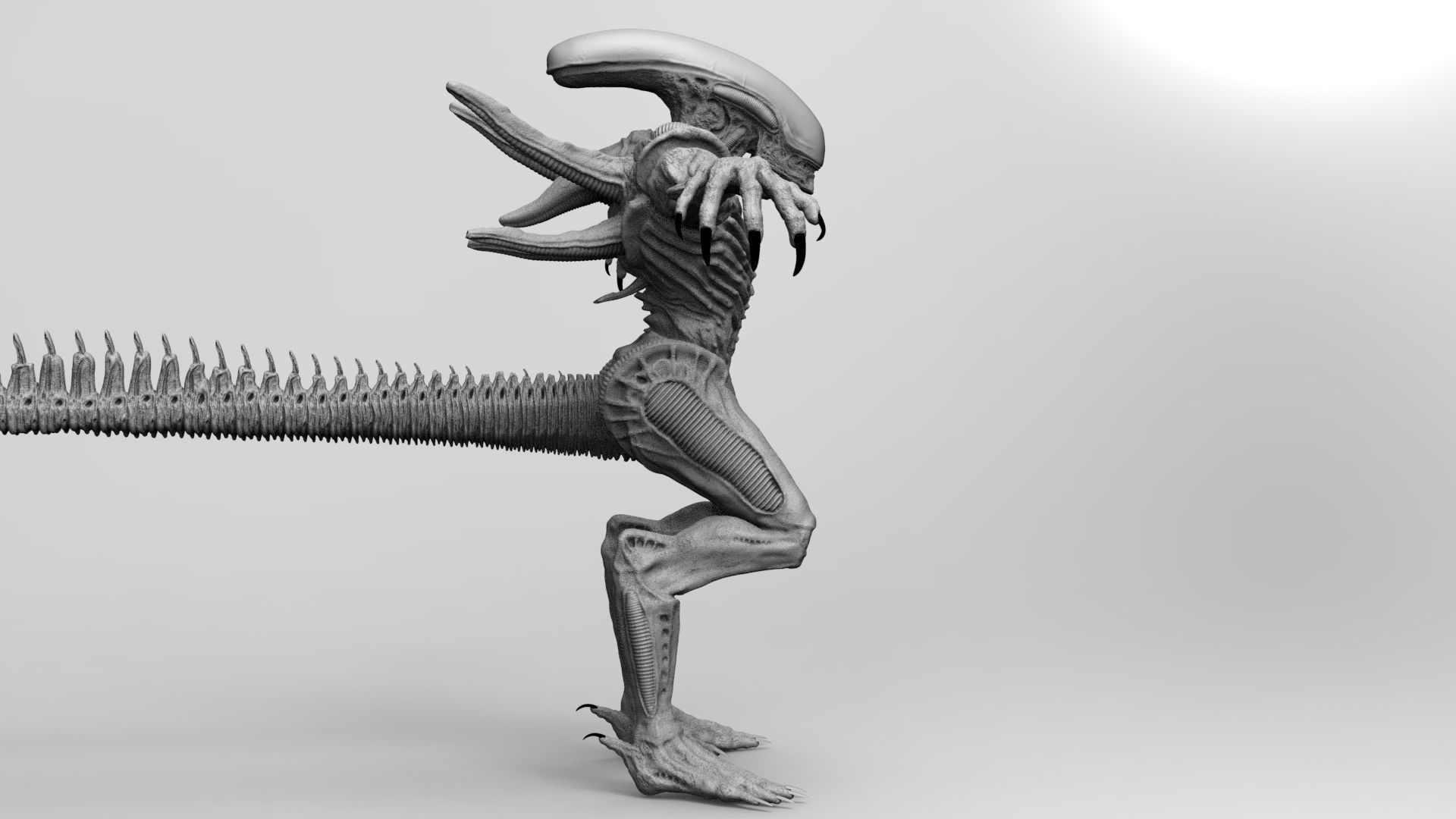 Alien Xenomorph Hunter 3D Production Model Rigged 3D model rigged ...