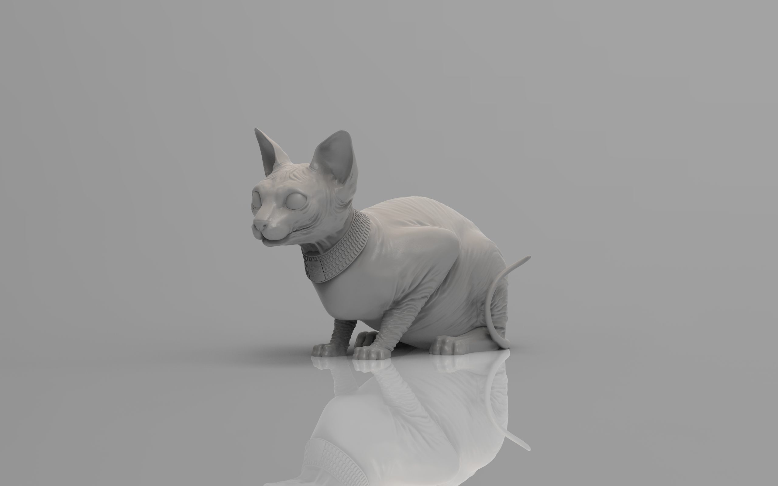 Sphynx Cat 3D model 3D printable | CGTrader