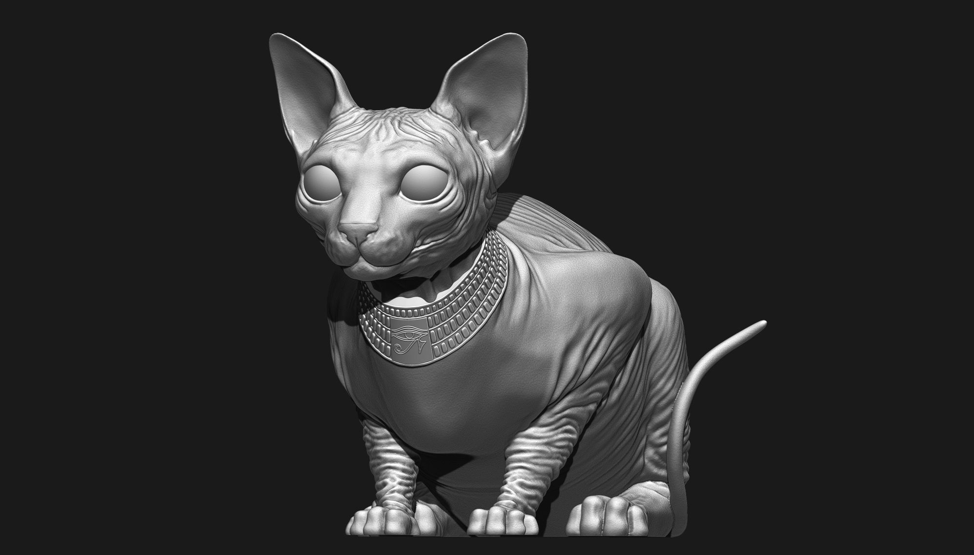 Sphynx Cat 3D model 3D printable | CGTrader