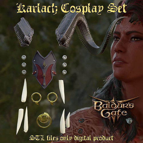 Karlach Cosplay Set Baldurs Gate 3 3D model 3D printable | CGTrader