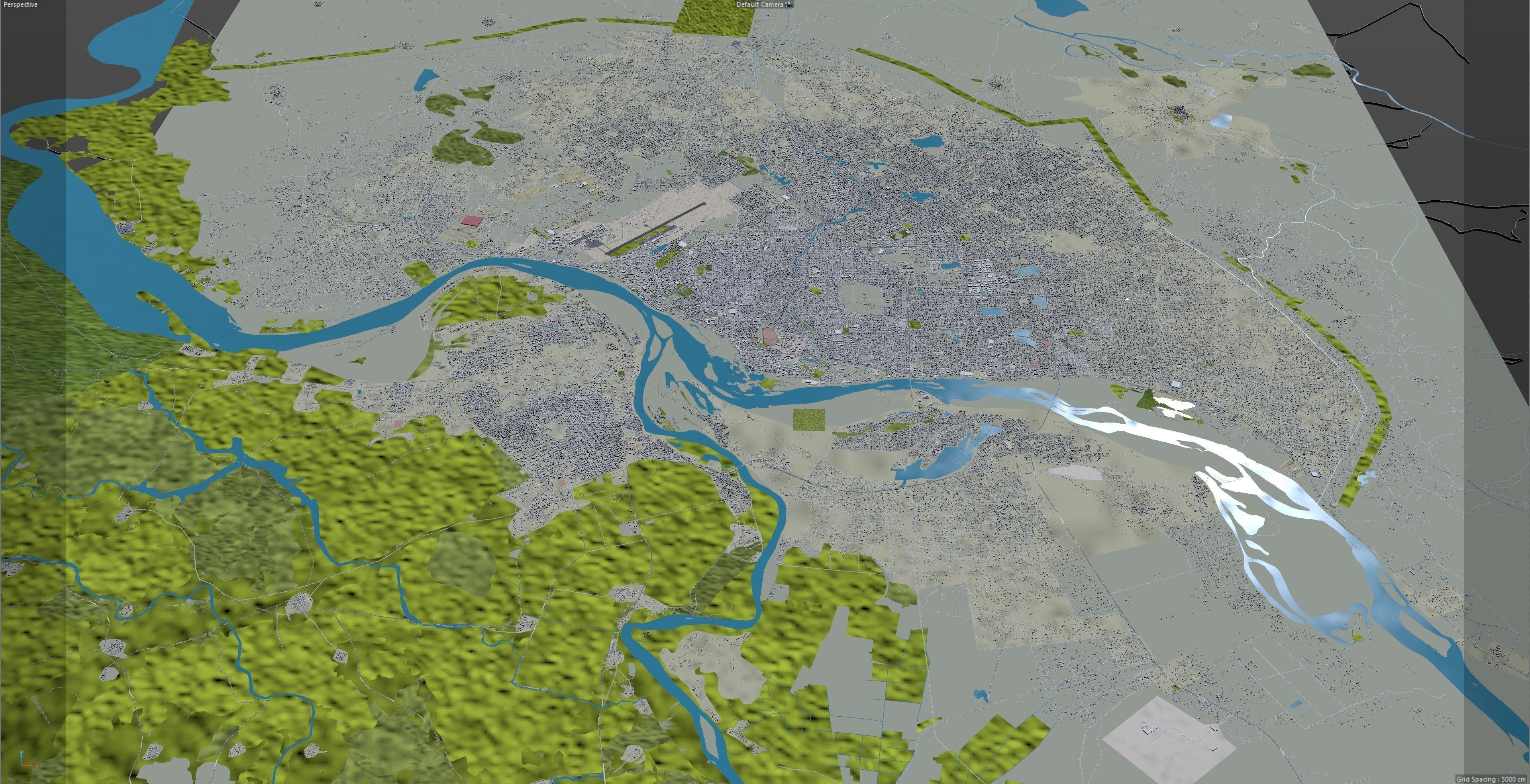 3D model N Djamena Chad 30km AI VR / AR / low-poly | CGTrader