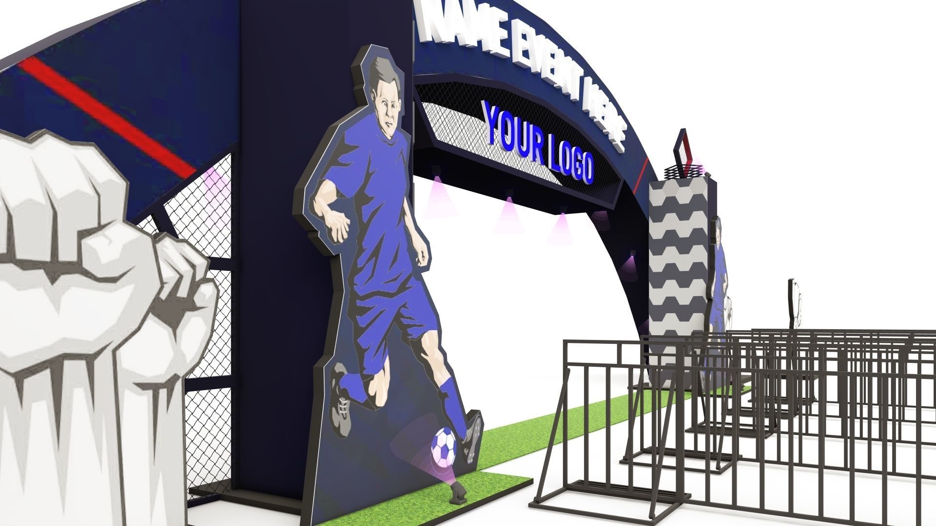 Ball Themed Gate 3D model | CGTrader