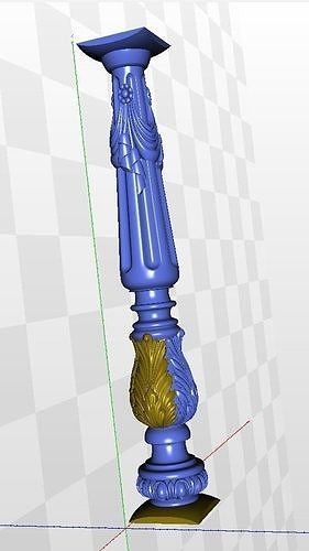 Distinctive column design for carving using 4D or 5D CNC rotary 3D ...
