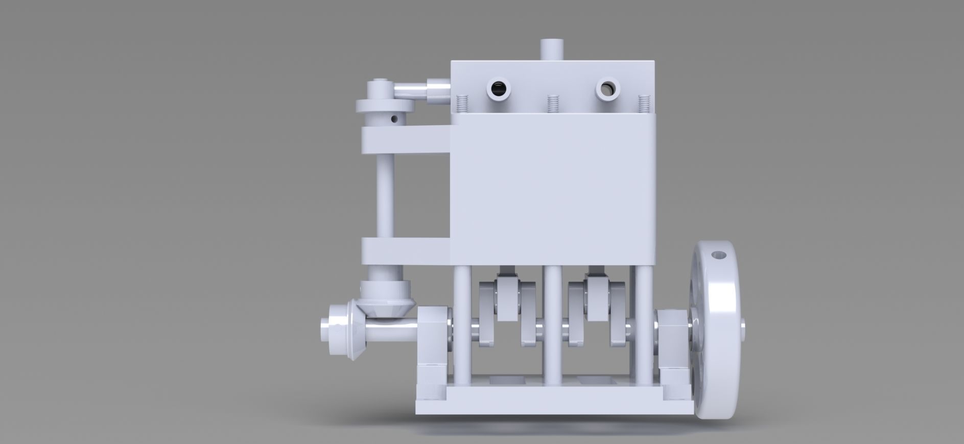 simple 2 cylinder vertical steam engine 3D model | CGTrader