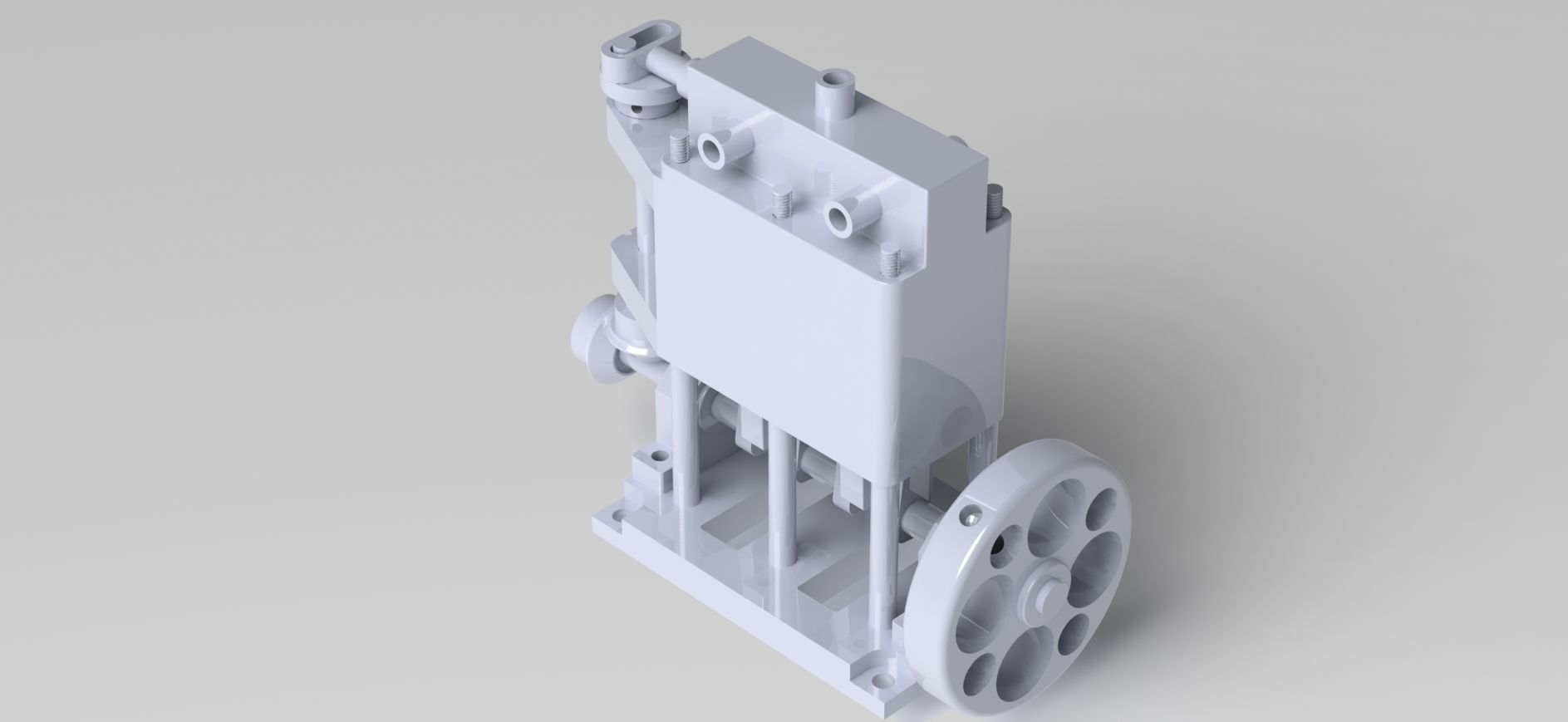 simple 2 cylinder vertical steam engine 3D model | CGTrader