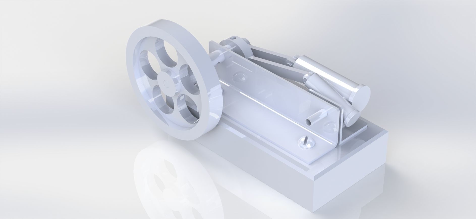 SIMPLE HORIZONTAL STEAM ENGINE 3D model | CGTrader