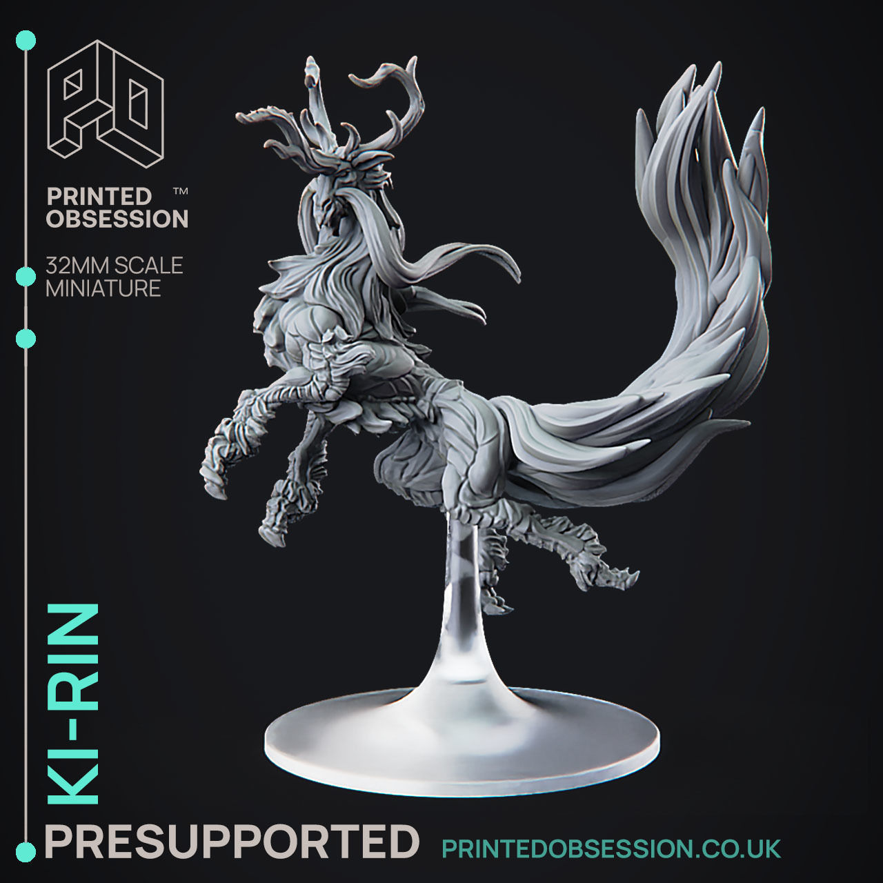 Ki Rin - 3D Printable TTRPG - PRESUPPORTED - 32mm Scale 3D model 3D ...