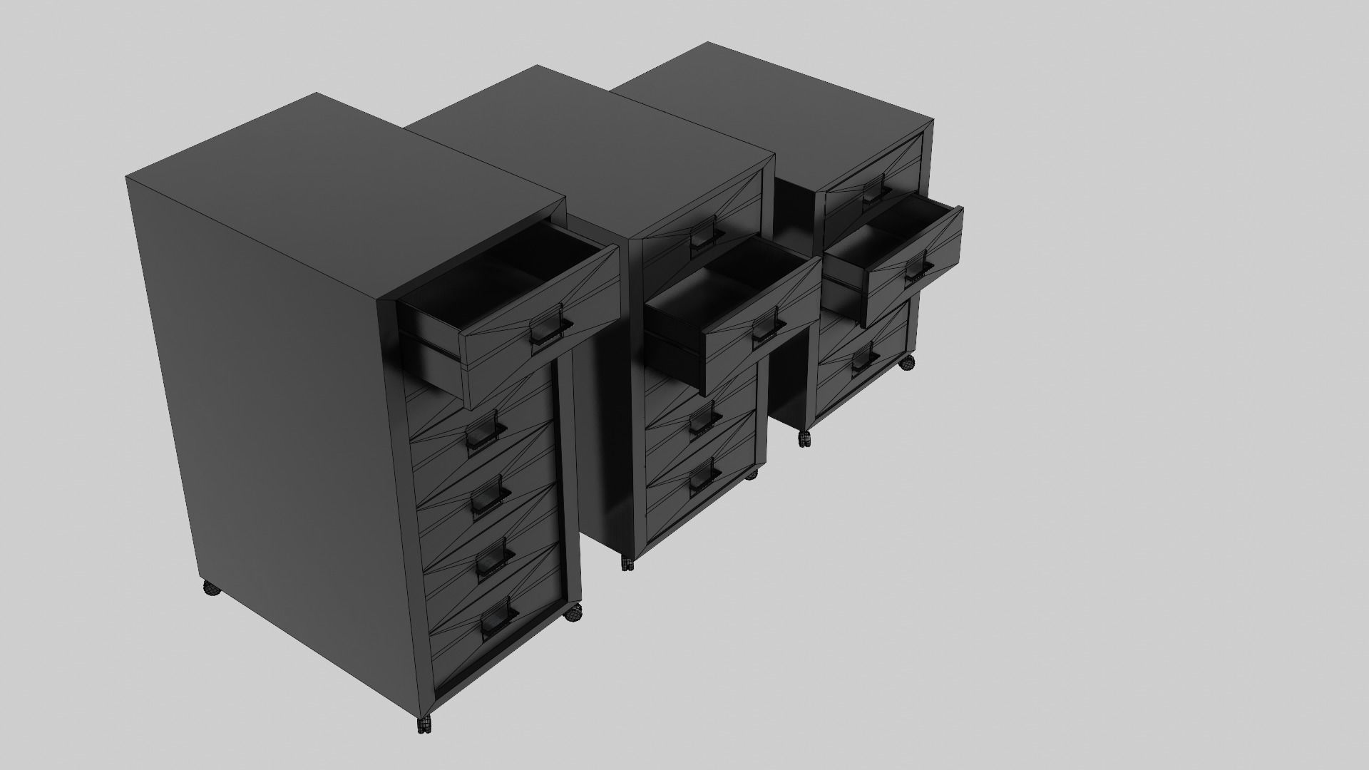 3D model Realistic office drawer units VR / AR / low-poly | CGTrader