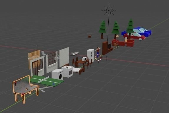 Lowpoly Game Objects free VR / AR / low-poly 3D model | CGTrader