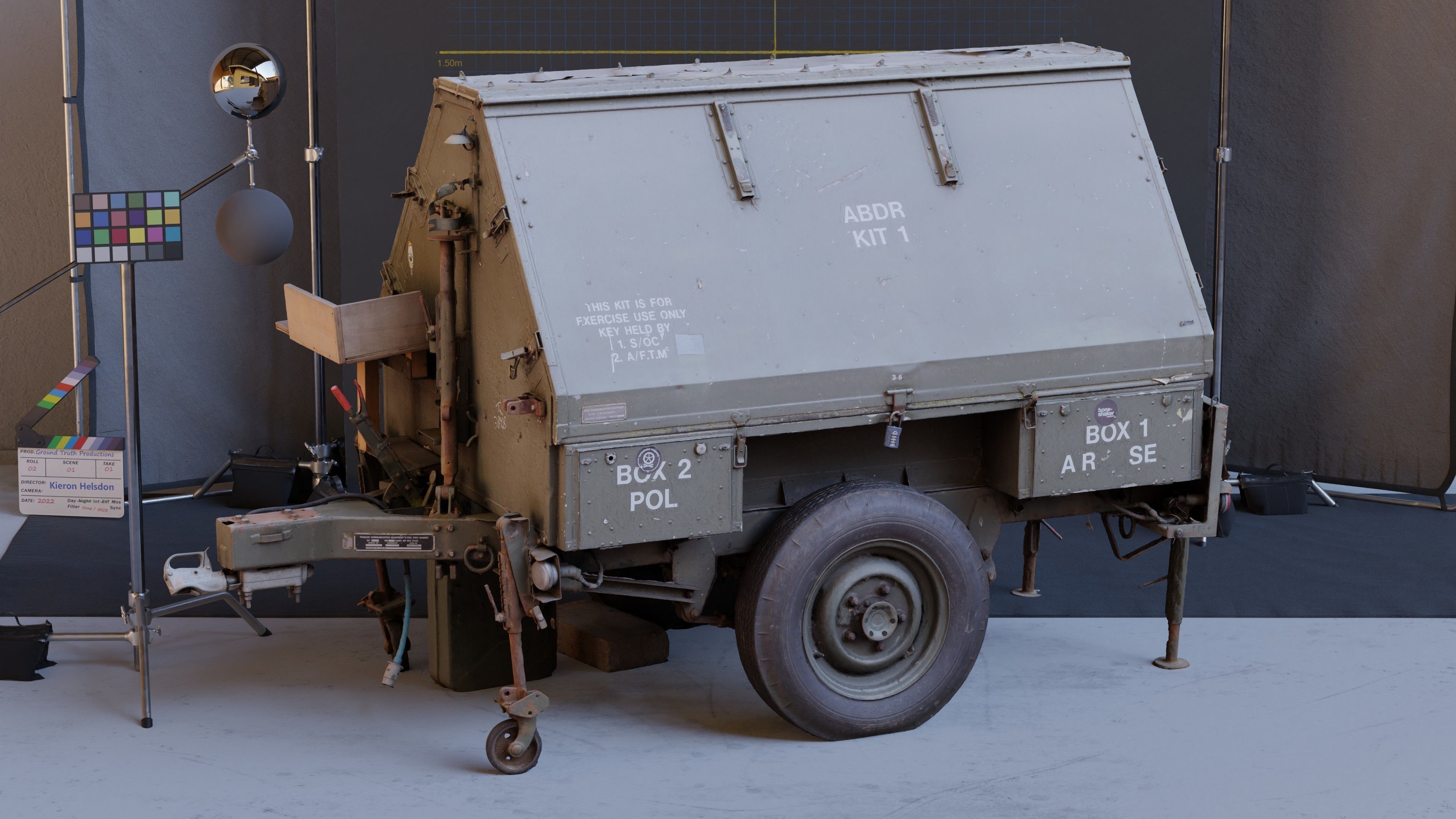 3D model Photogrammetry Model of Military Comms Vehicle VR / AR / low ...