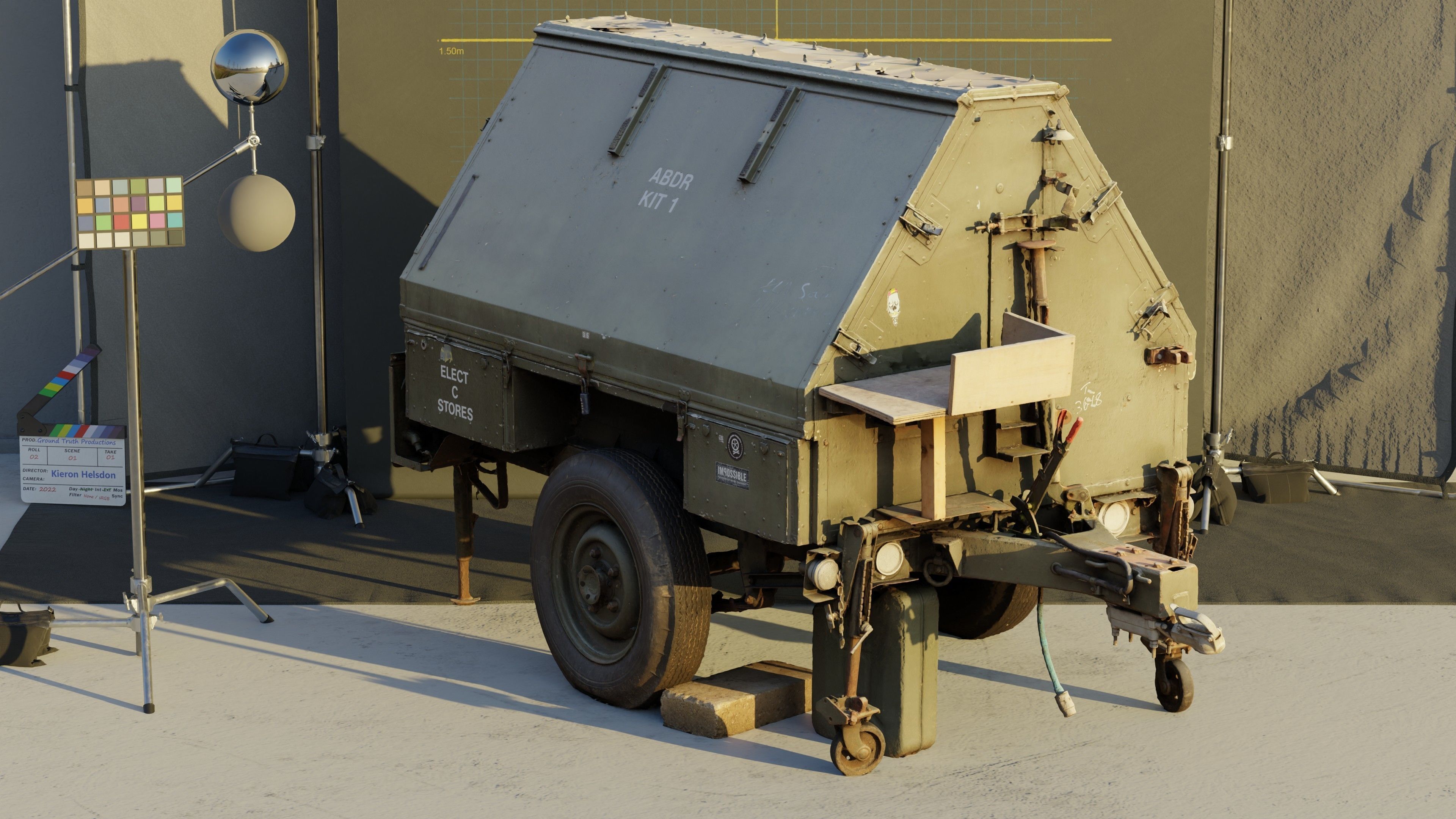 3D model Photogrammetry Model of Military Comms Vehicle VR / AR / low ...