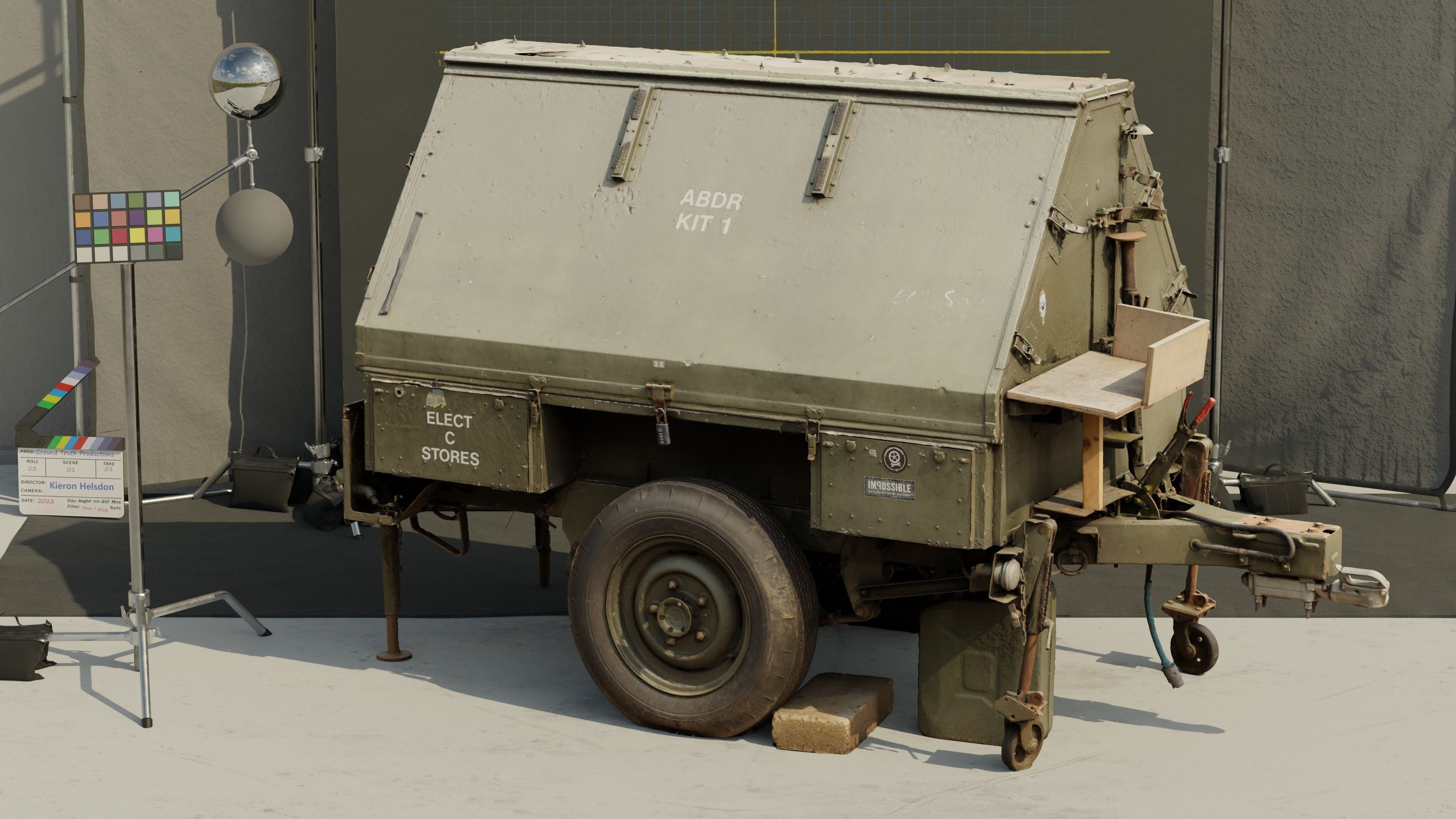 3D model Photogrammetry Model of Military Comms Vehicle VR / AR / low ...