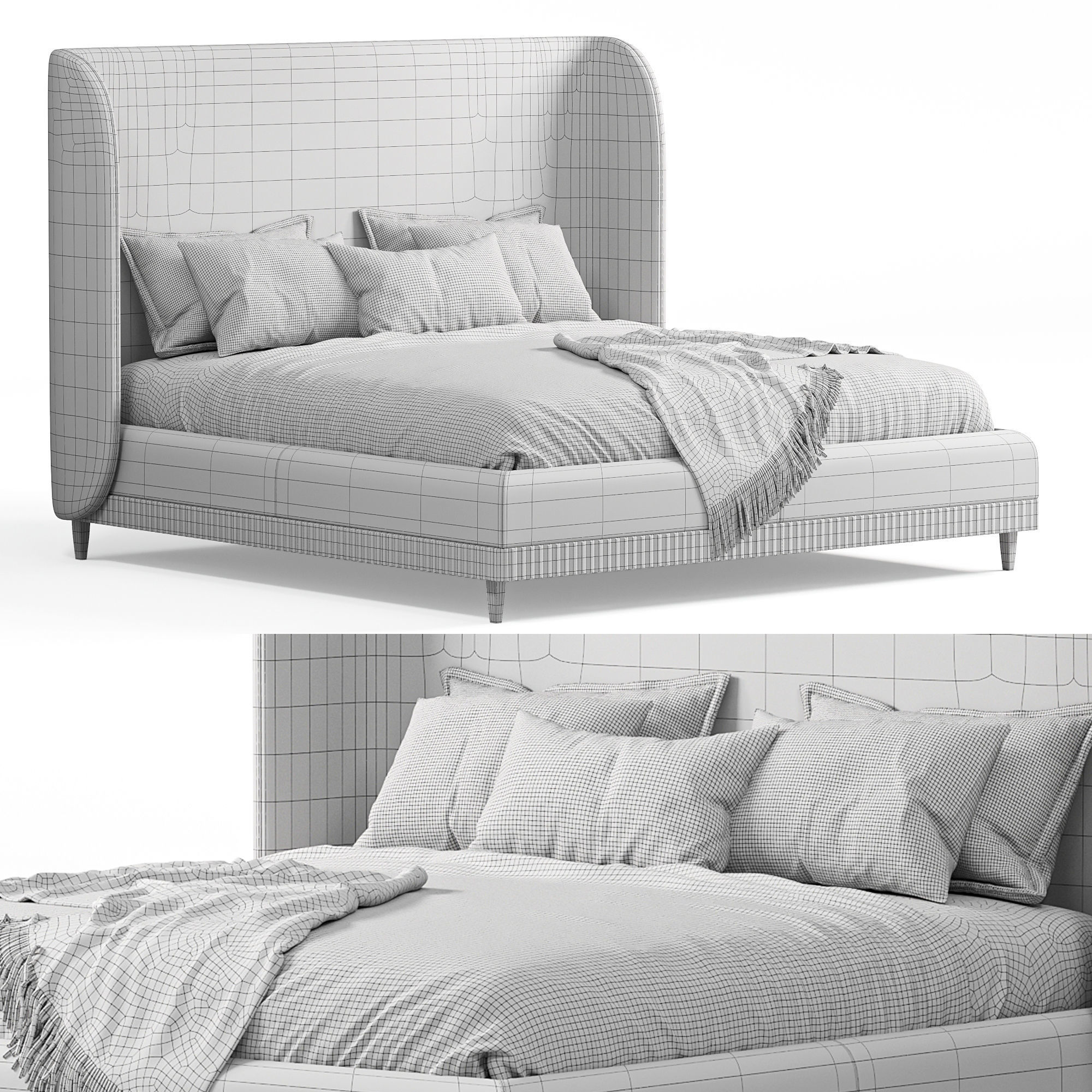 Tyler Bed 3d Model Cgtrader