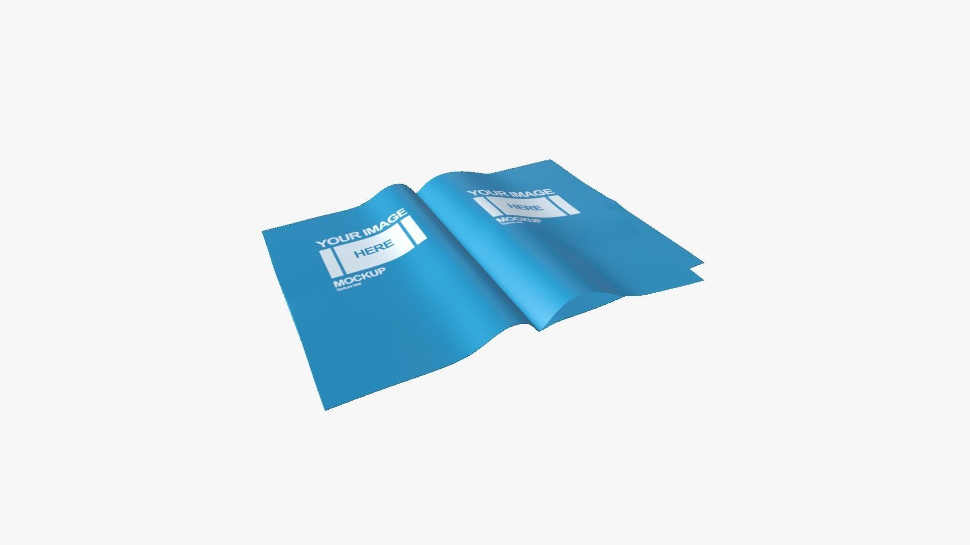 3D model Newspaper A03 - Blank Mock Up Basic Template VR / AR / low ...