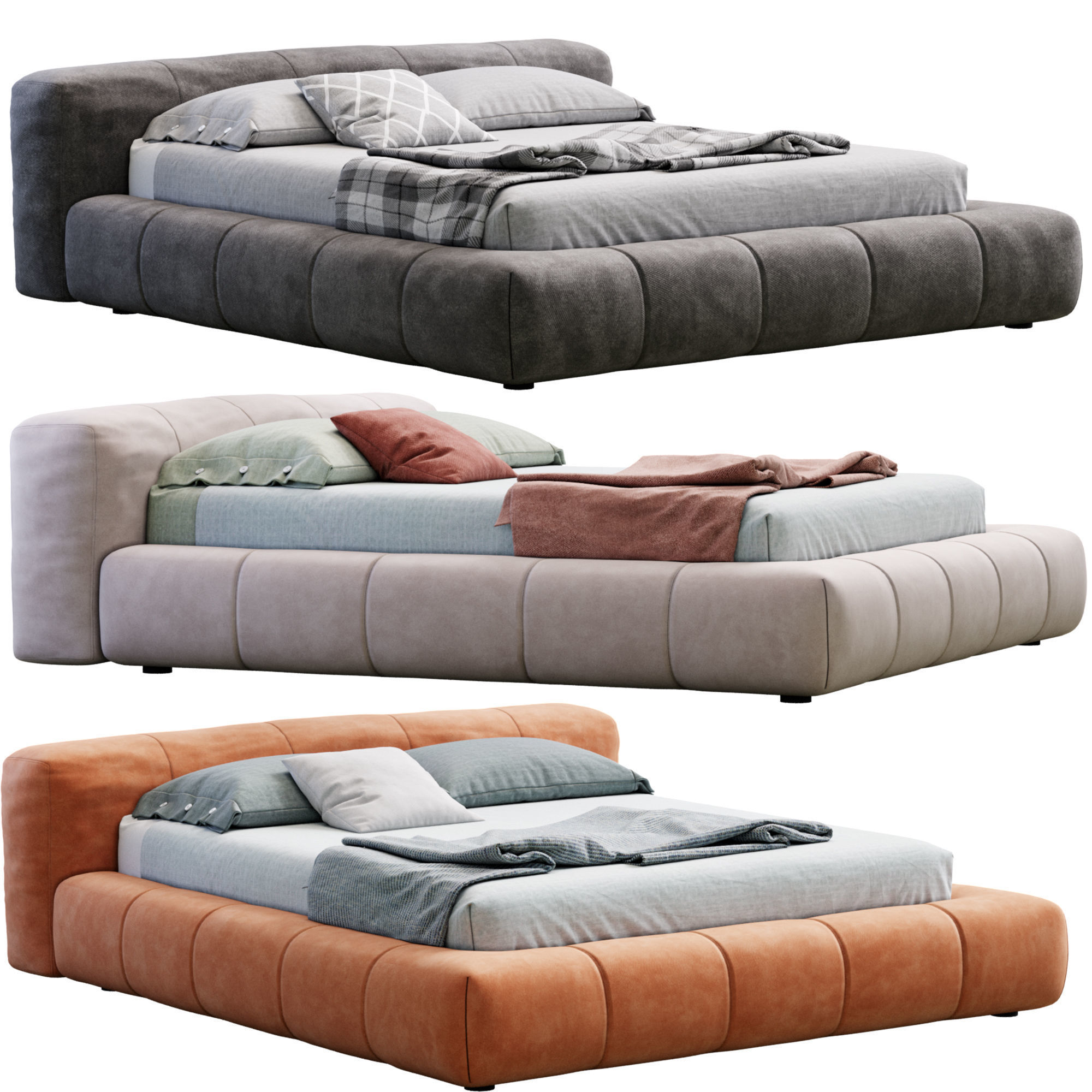 Bed Letto Pixel Box Large 3D model | CGTrader