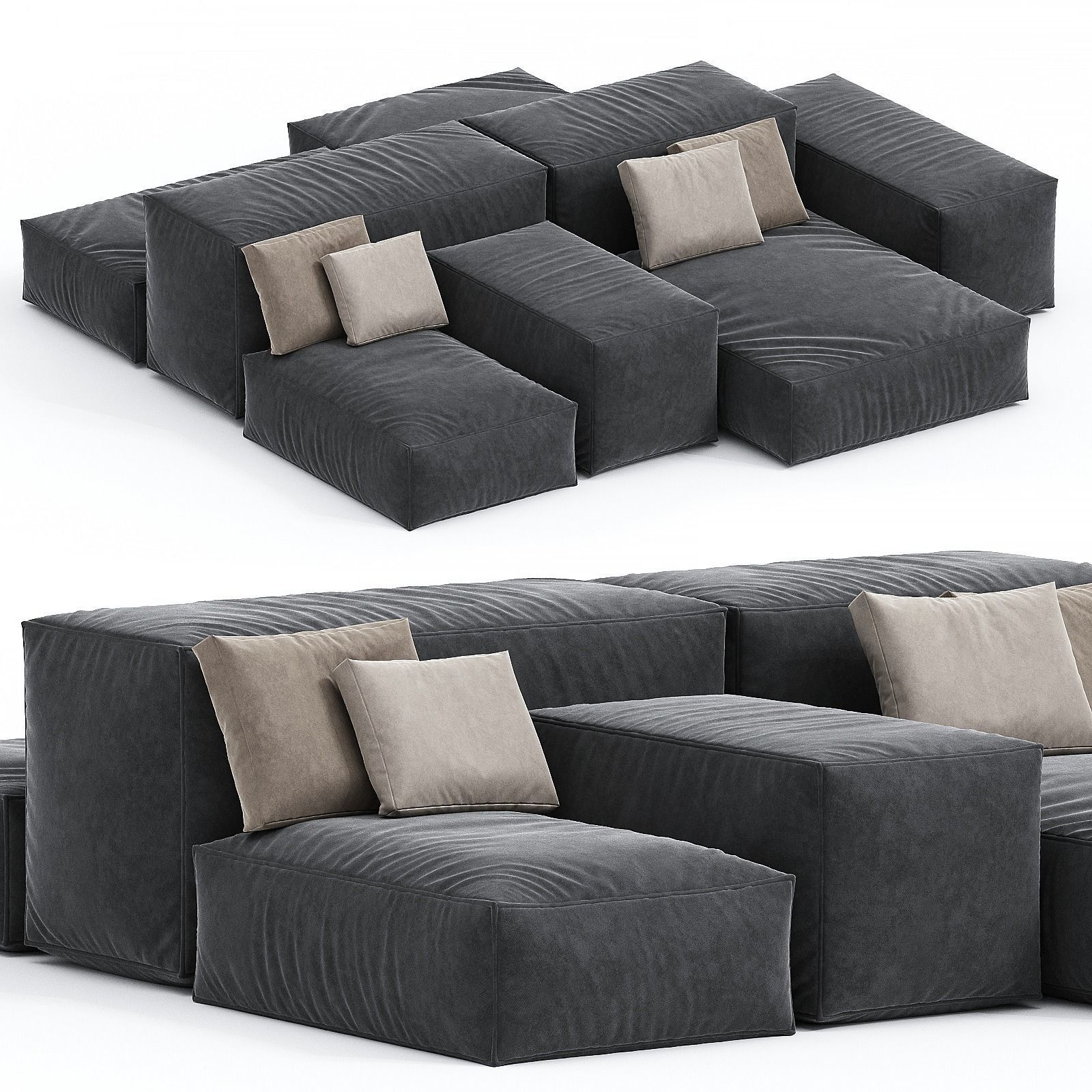 Extrasoft sofa 3d model 3D model | CGTrader