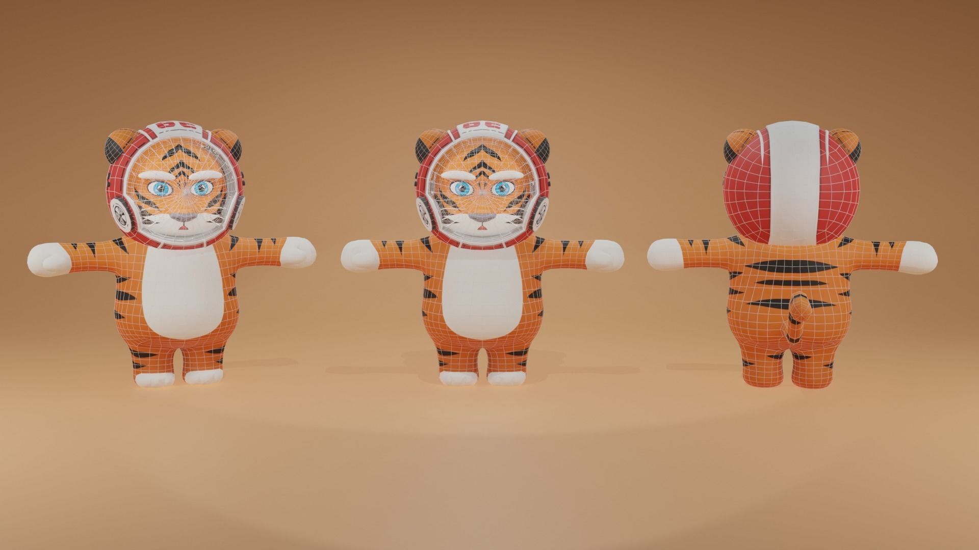 3D model Character Fat Tiger Chibi VR / AR / low-poly | CGTrader