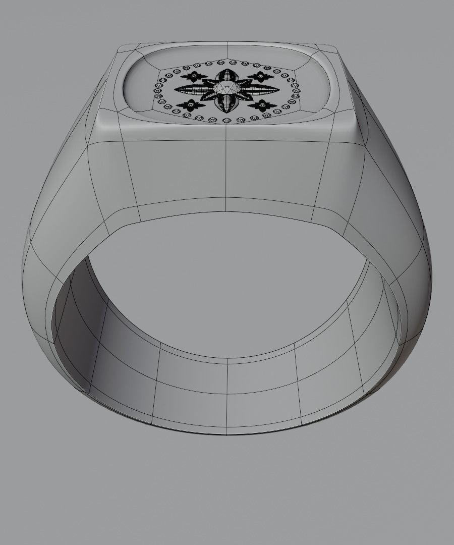 Ledys Signet ring 3D model | CGTrader