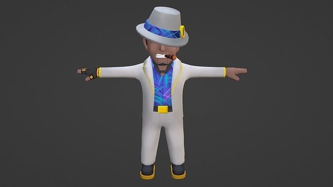 3D model Character Gangster Molly Chibi VR / AR / low-poly | CGTrader