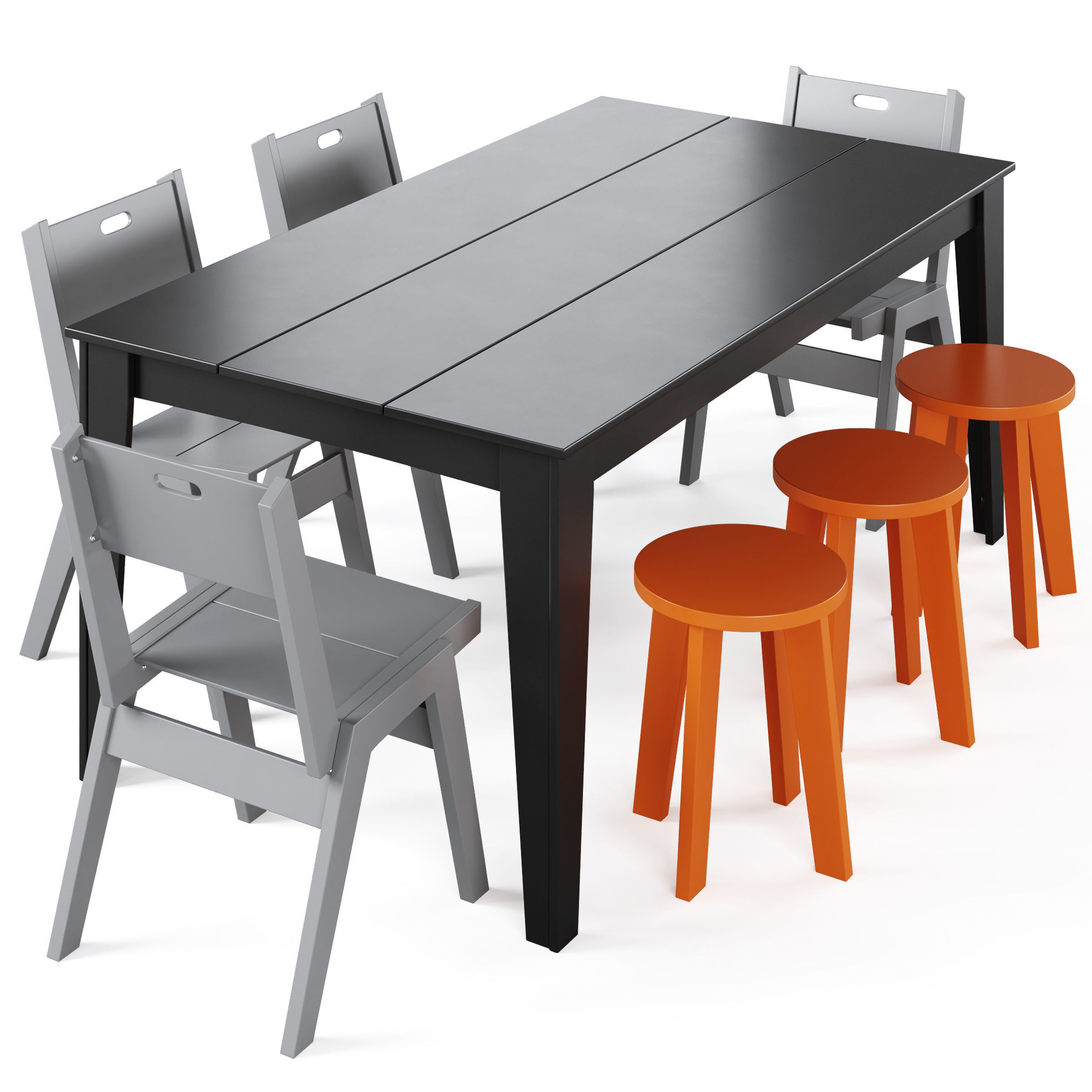 Alfresco Dining Table and Chair by Loll designs 3D model | CGTrader