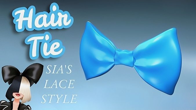 Sia Style Hair Bow 3D model | CGTrader