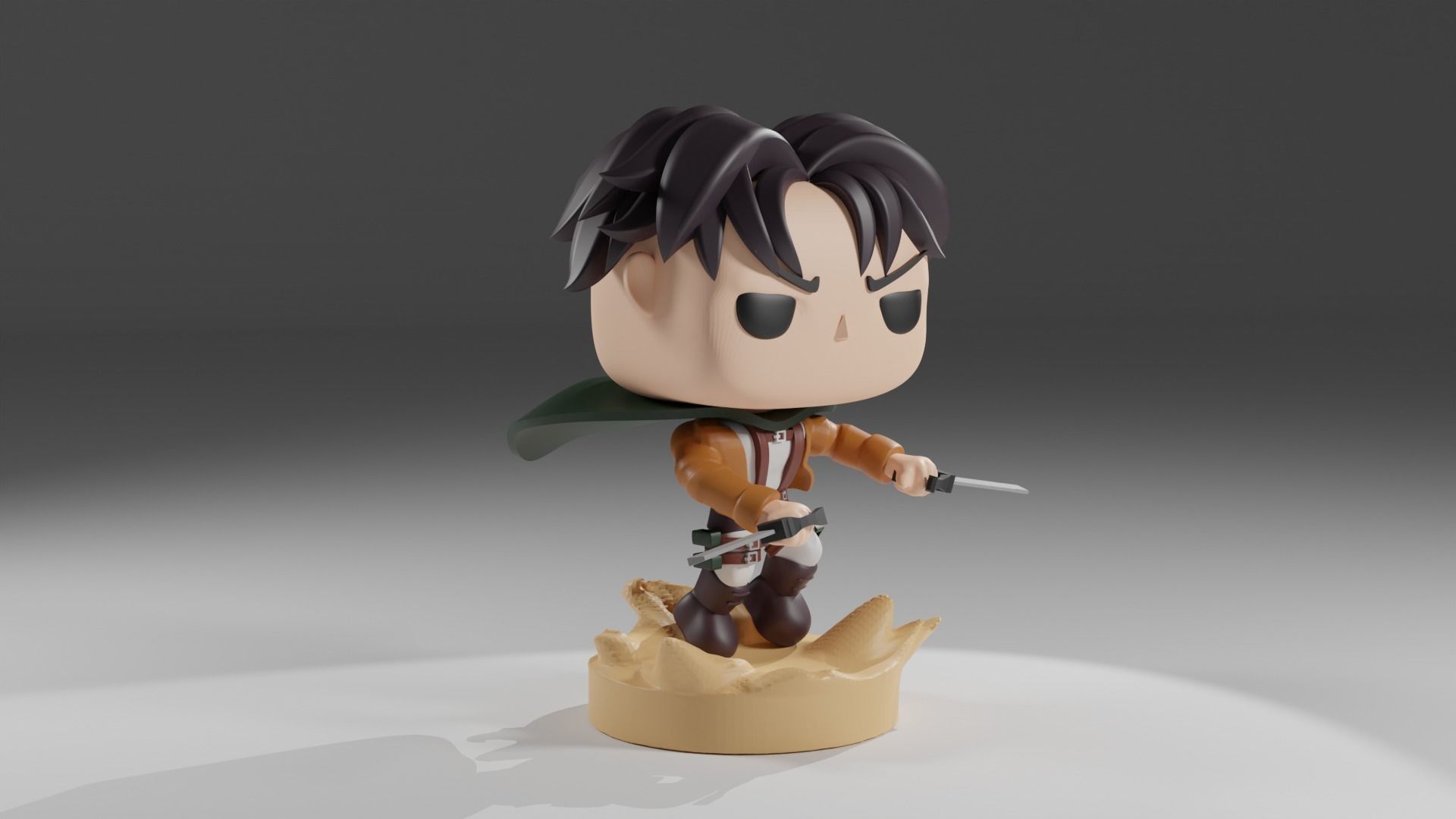 Levi Ackerman Funko Pop from Attack on Titan 3D model | CGTrader