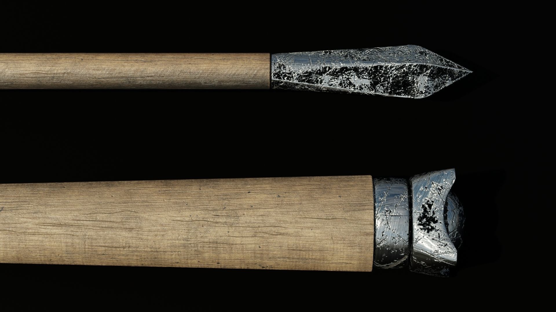 Four medieval arrows for a crossbow 3D model | CGTrader