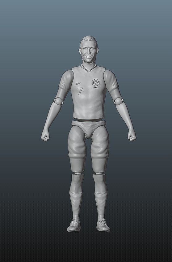 Christiano Ronaldo Action figure 3D model 3D printable | CGTrader