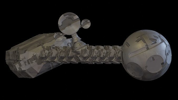 Discovery 1 low-poly Spaceship from Cosmical Odyssey Movie free 3D ...