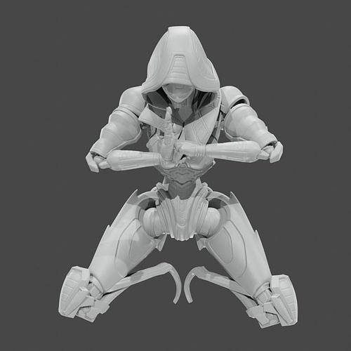 Apex Legends Character 3D Print OBJ STL File Ash 2 3D model 3D ...
