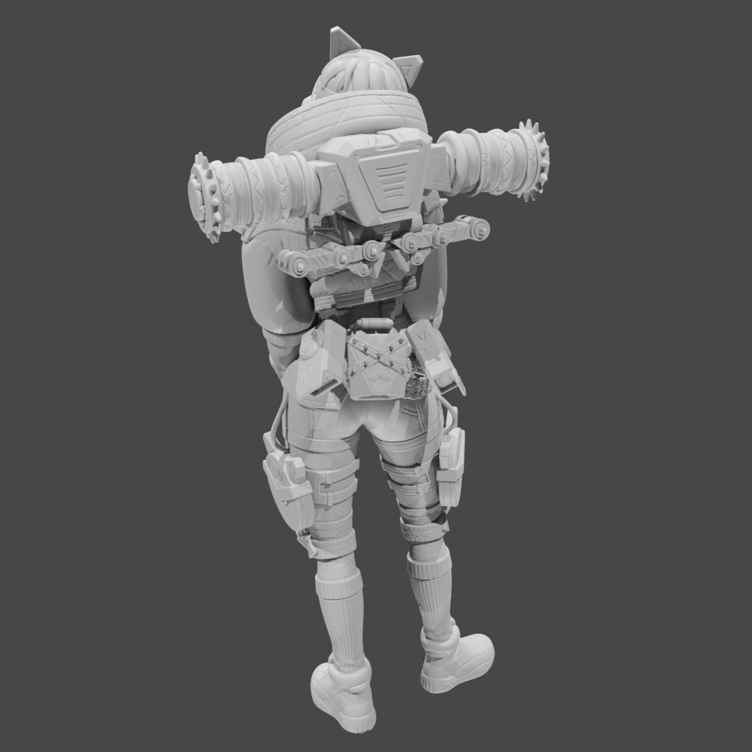 Apex Legends Character 3D Print OBJ STL File Wattson 2 3D model 3D printable | CGTrader
