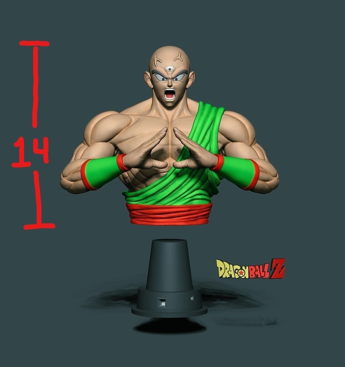 ten shin han bust 3D model 3D printable | CGTrader