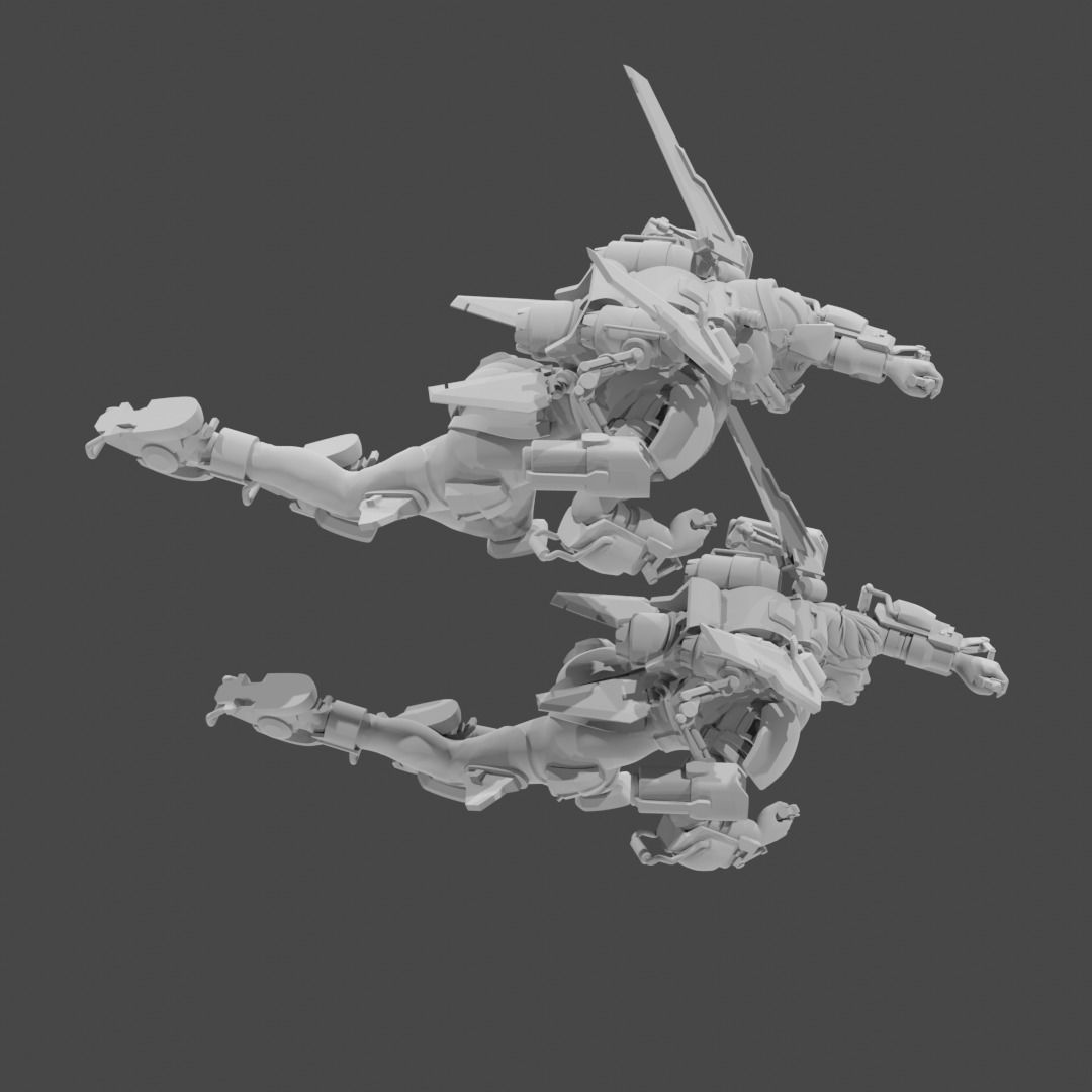 Apex Legends Character 3D Print OBJ STL File Valkyrie 10 3D model 3D ...
