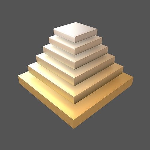 3D model Layer Pyramid v2 003 VR / AR / low-poly | CGTrader