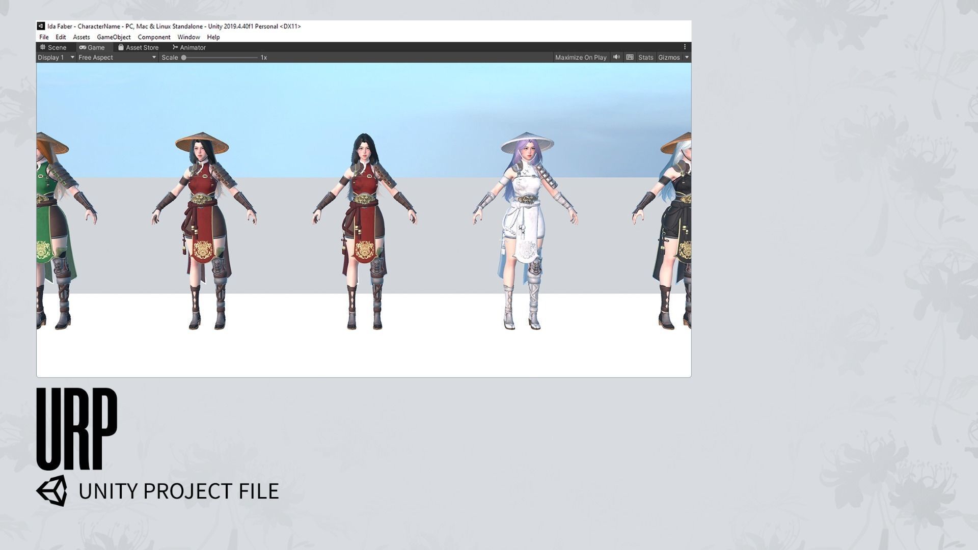 3D model Samurai Girl Tomoe - Game Ready VR / AR / low-poly | CGTrader