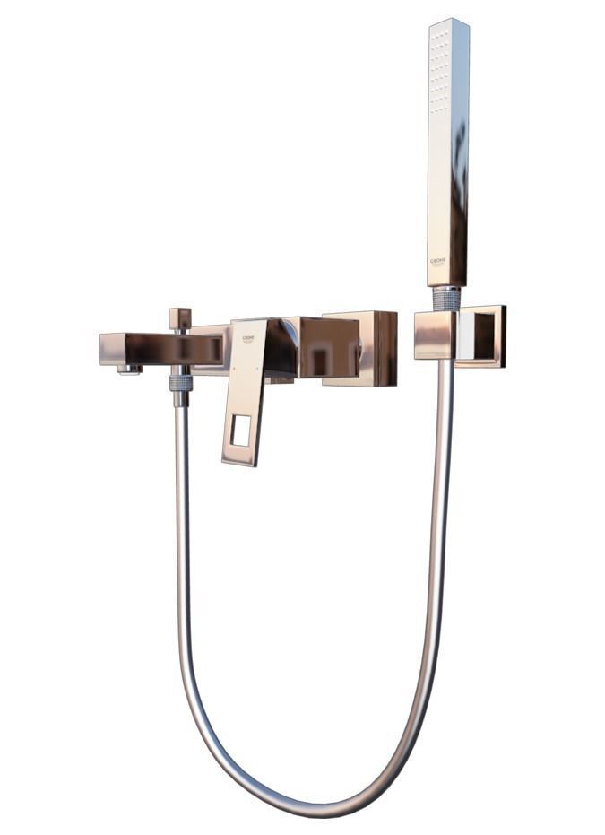 Grohe Product-Shower-Eurocube Single-Lever Bath Mixer 3D model | CGTrader