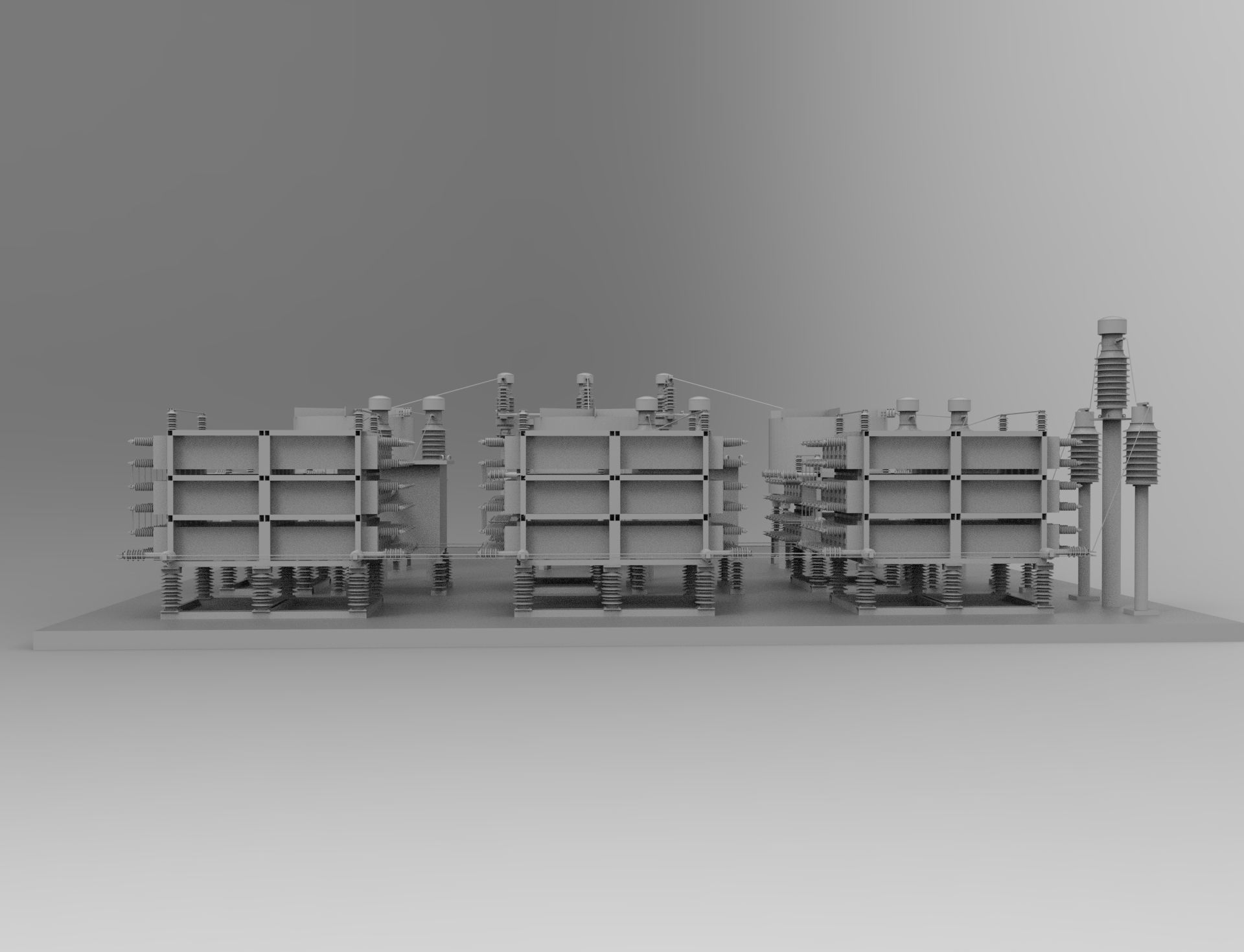 Capacitor Bank Layout 3D model 3D printable | CGTrader