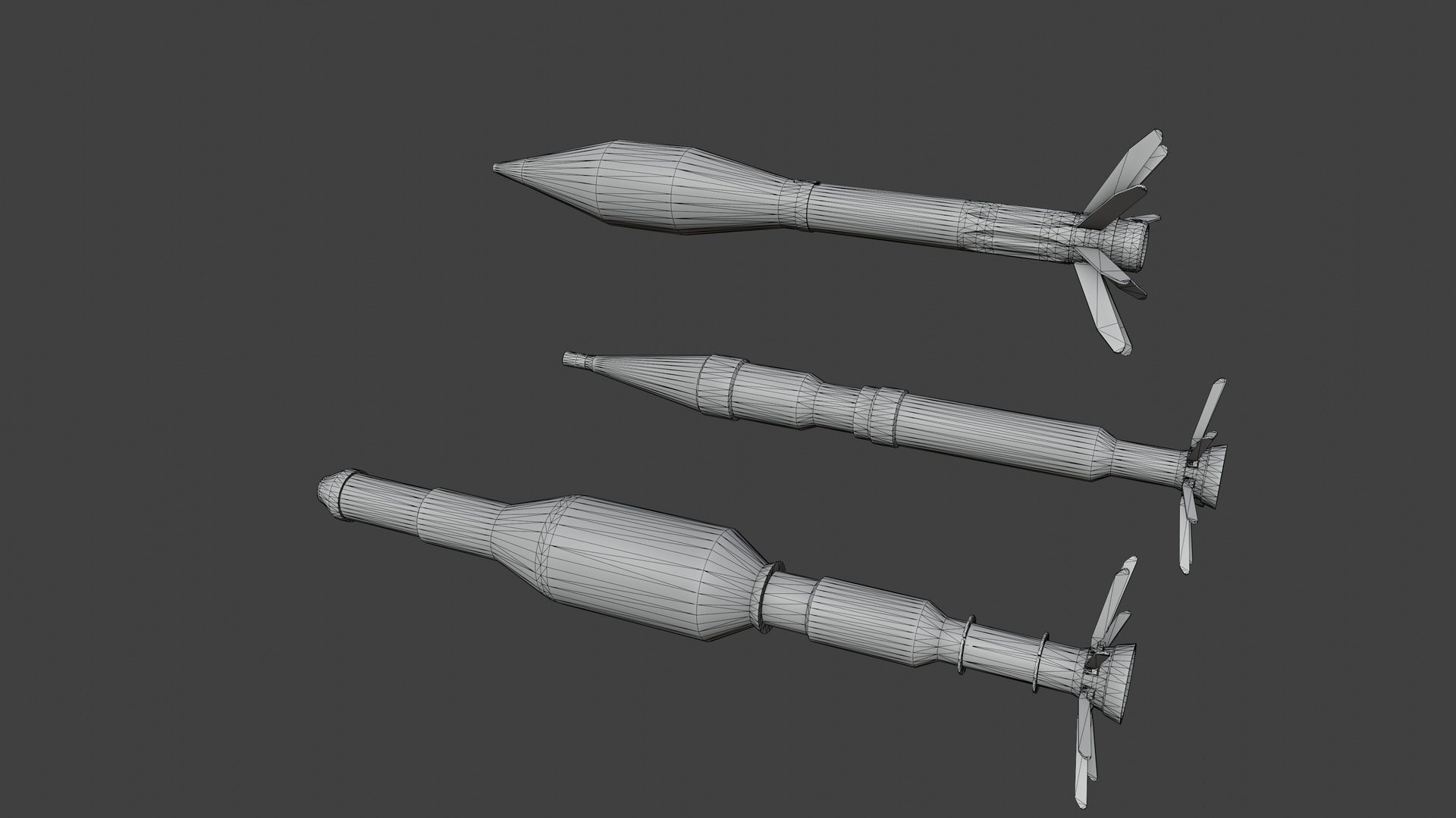 Pack of 3 Warheads free VR / AR / low-poly 3D model | CGTrader