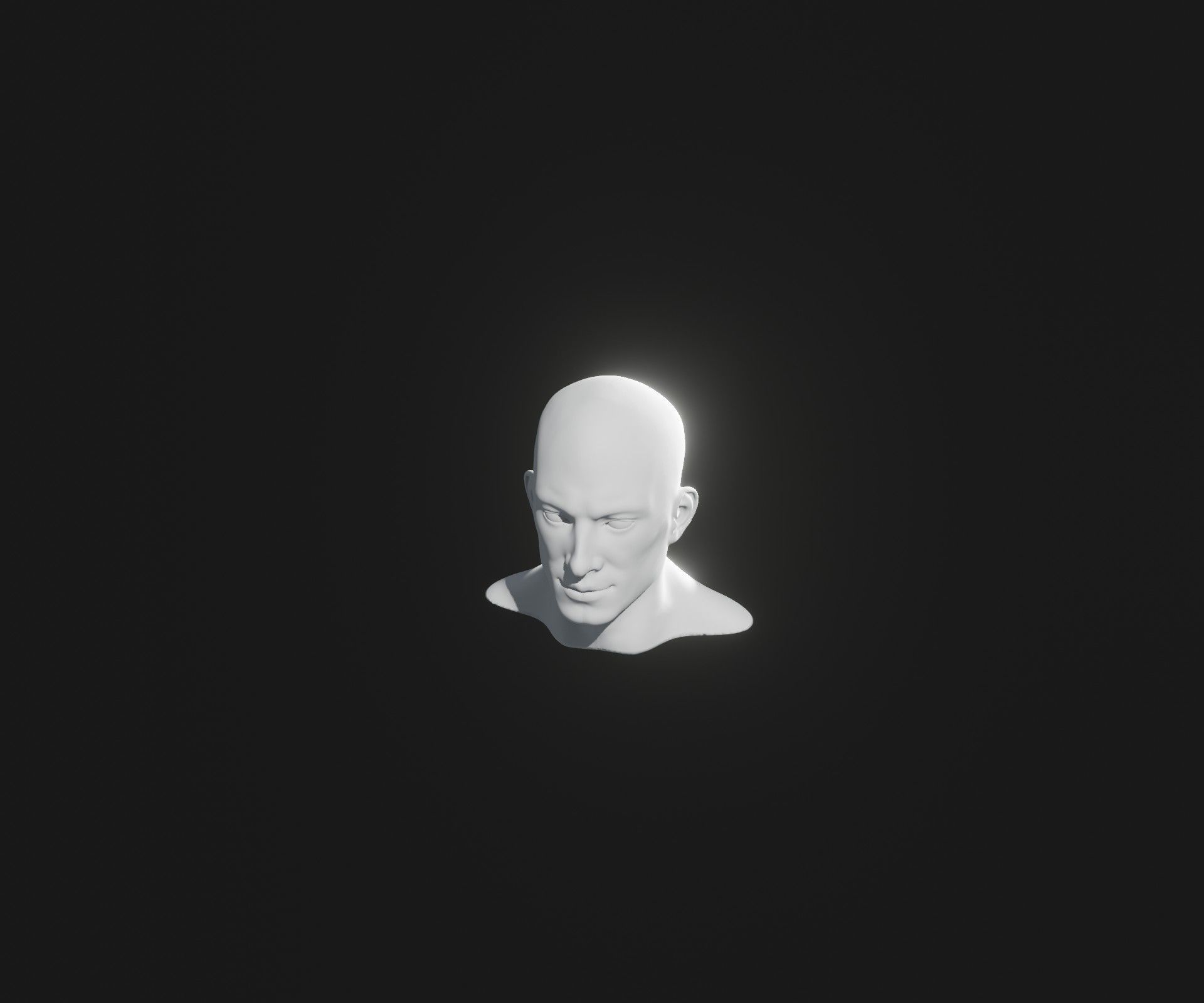 Male Head Base Mesh 3D Model Animated with Facial Expressions 3D model ...