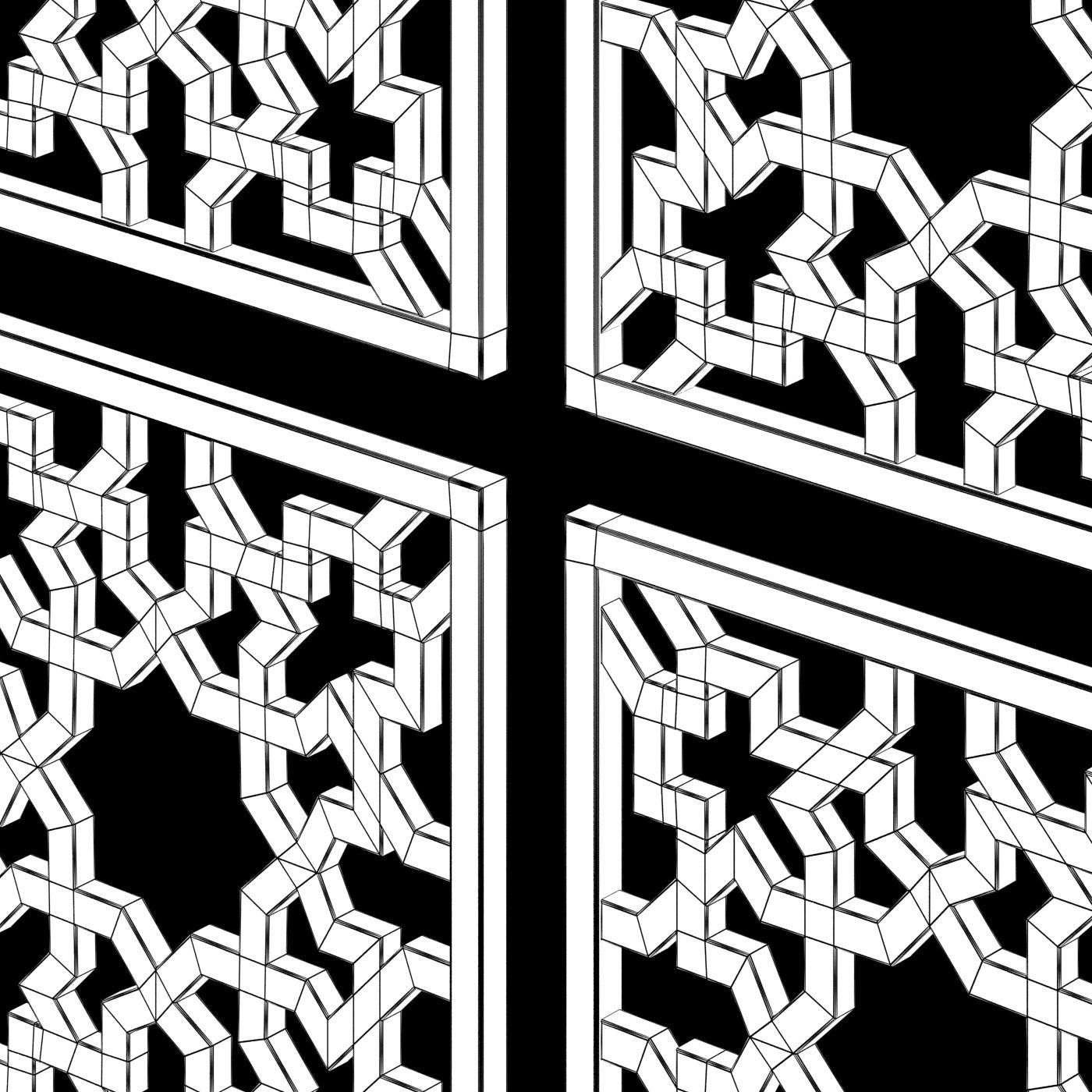 Arabic Islamic pattern decorative gold plaster 3D model | CGTrader