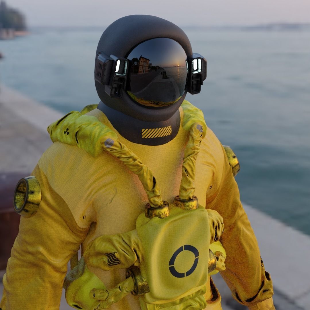 3D model Space suit - Astro Biohazard unit 1 VR / AR / low-poly | CGTrader